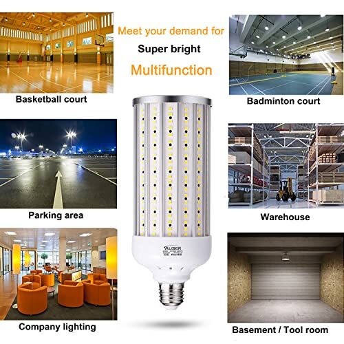60w 500w Equivalent Daylight E26 Standard Base Led Corn Light Bulb ...