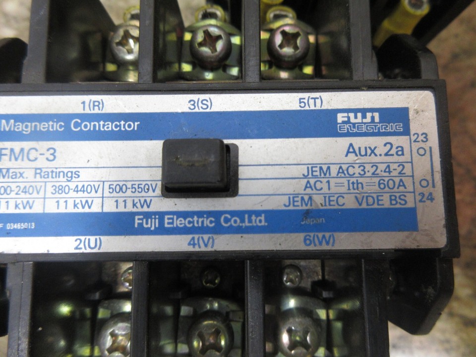 FUJI MAGNETIC CONTACTOR FMC-3 AUX.2A 60A 11KW EACH 1 | eBay