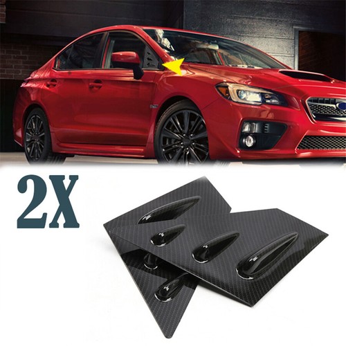 2x Car Front Window Louver Cover Trim Carbon Fiber Look For Subaru WRX ...