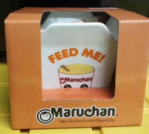 MARUCHAN RAMEN TAKE OUT BOWL WITH CHOPSTICKS RAMEN CERAMIC BOWL NEW ON ...