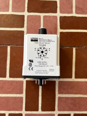 Dayton 1EGB4 Time Delay Relay, 120VAC/DC, 10A, DPDT | eBay
