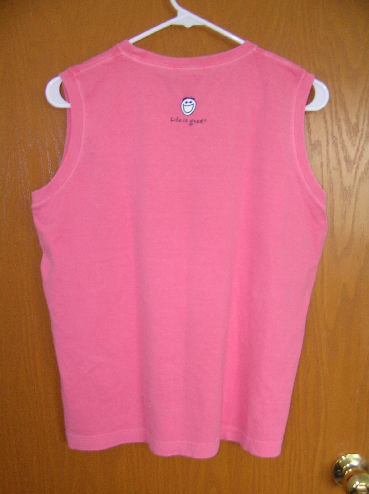 NEW ORIGINAL LIFE IS GOOD PINK HORSE SLEEVELESS T-SHIRT TANK SZ MEDIUM ...