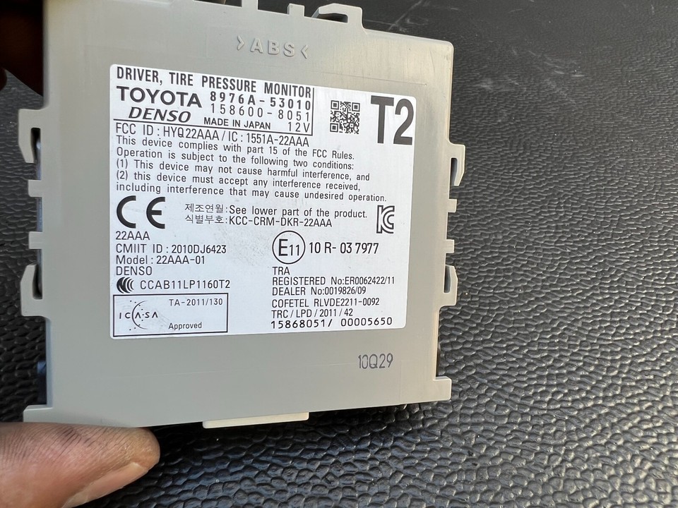 Lexus 14-16 Is250 Tire Pressure Monitor Module Computer Used oem | eBay