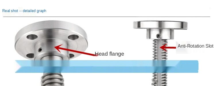SWL 2.5T Worm Gear Screw Lifter Platform Adjusting Screw Electric ...