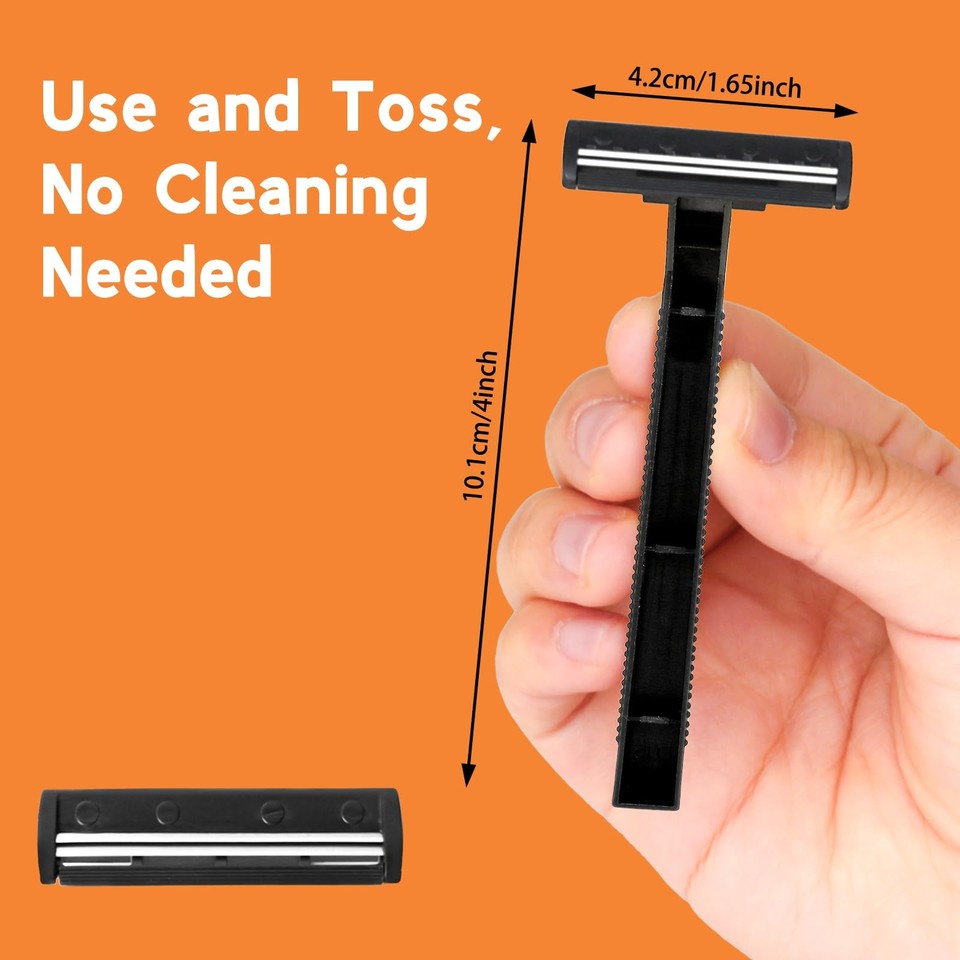 110 Pcs Twin Blade Disposable Razors With Clear Safety Cap, Shaving ...