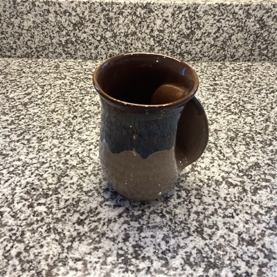 NEHER 2021 Ceramic Mug Hand Warming Blue Handmade Drip Glazed Pottery ...