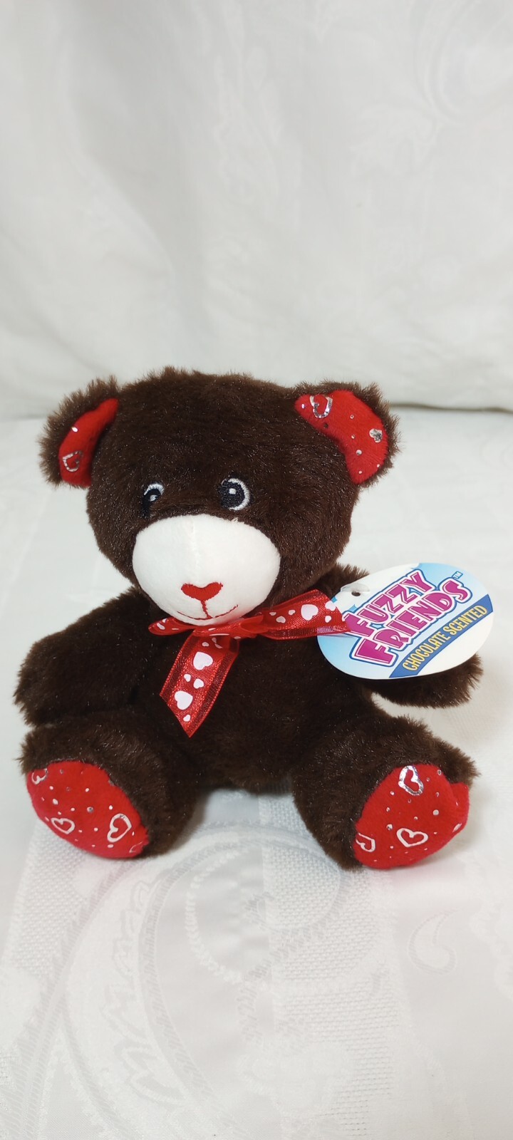 Greenbrier Fuzzy Friends Brown Bear Plush 6" Chocolate Scented Sparkle ...