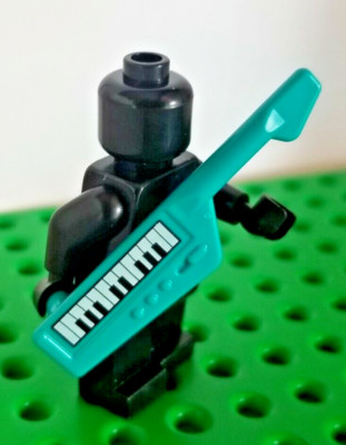LEGO Minifigure Instrument Guitar KEYTAR Keyboard Axe Turquoise Rock ...