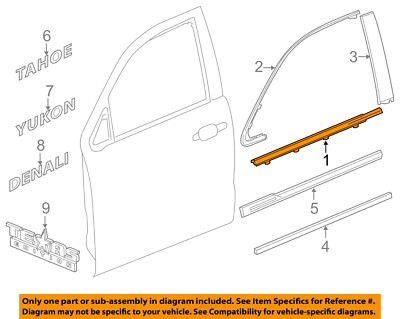 GM OEM 15-20 Escalade ESV Front Door Exterior Trim-Belt Molding ...
