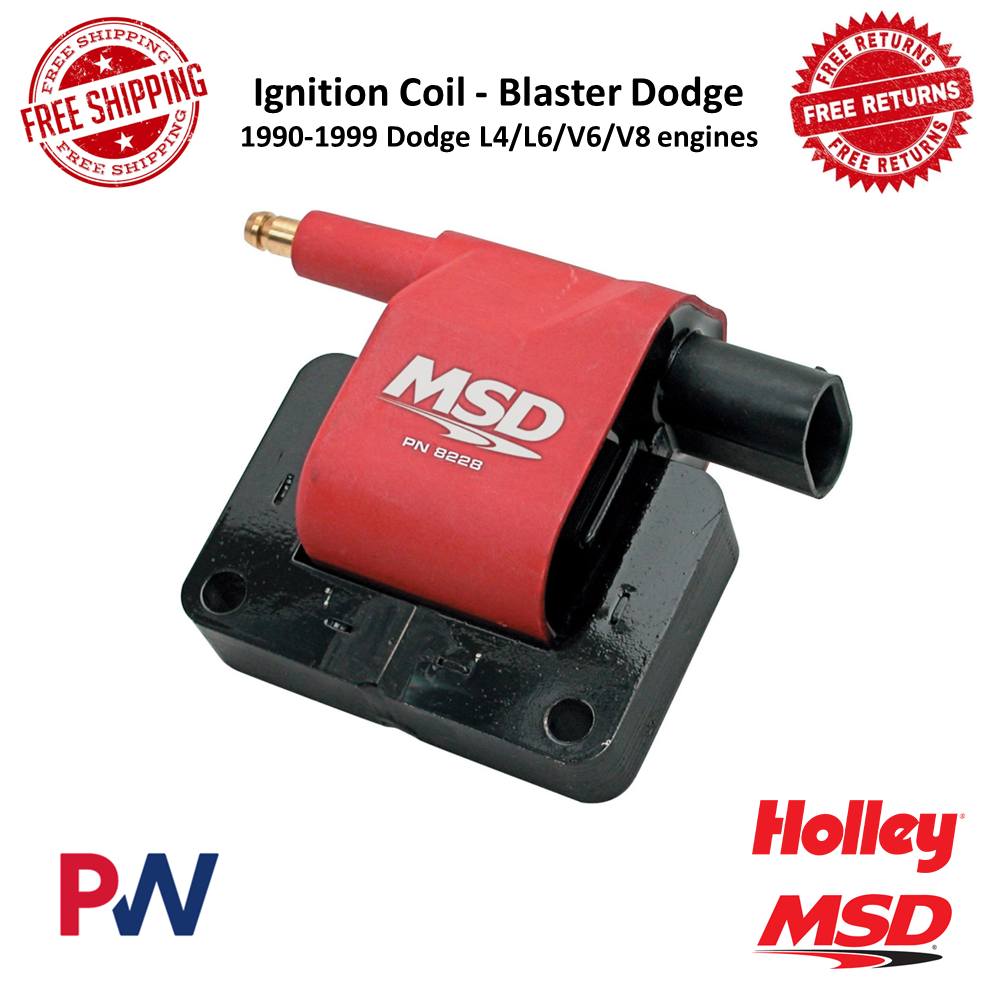 MSD Ignition Coil - Blaster For 90-99 Dodge, Jeep, Plymouth, Chevrolet ...