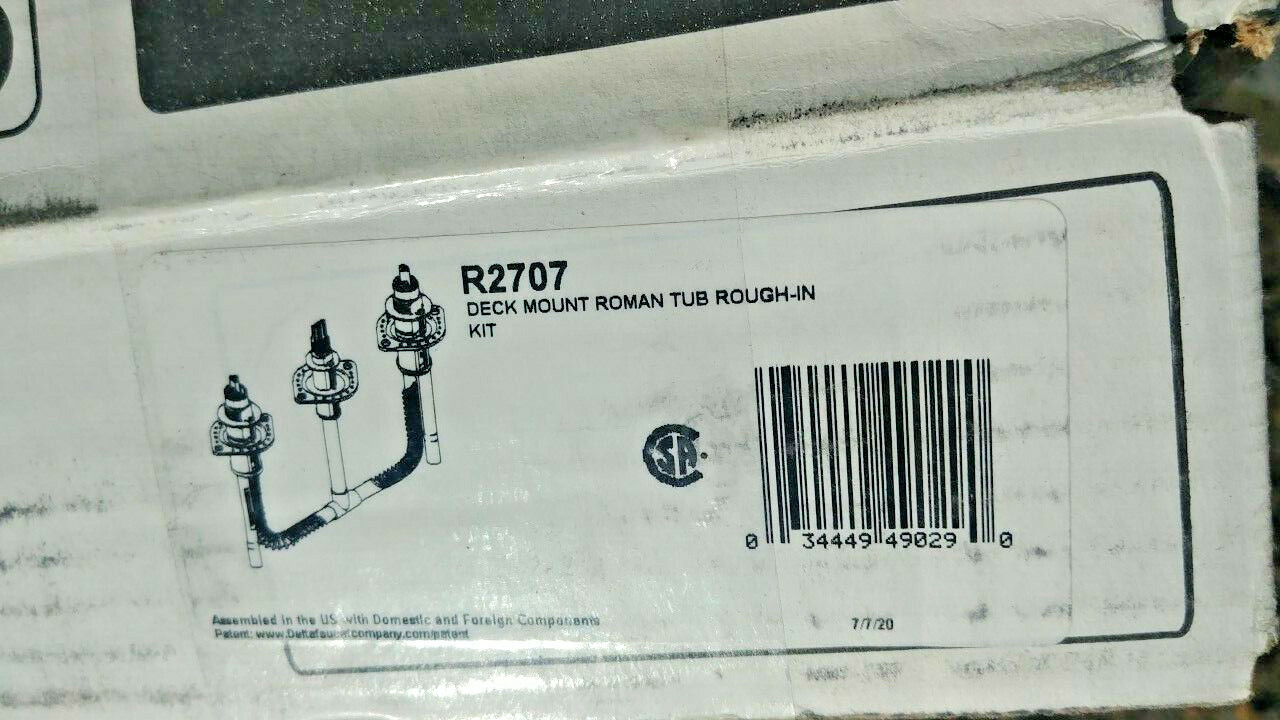 Delta R2707 Roman Tub Rough-in Valve with Flexible Mounting Arrangement ...