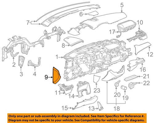 GM OEM Instrument Panel Dash-Side Trim Right 84015626 | eBay