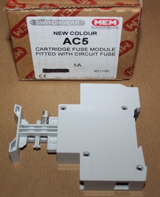 MEM AC5 Fuse Carrier with 5A Fuse - Memera 2000 - Type 1 Fuse Link ...