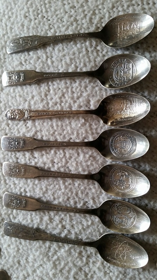 lots of vintage antique bicentennial spoons (1776-1976),good condition ...