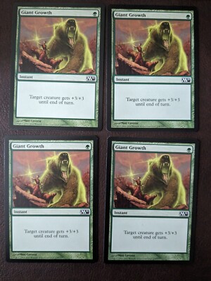 4X GIANT GROWTH (M11) - Magic The Gathering MTG Collectible Card game ...