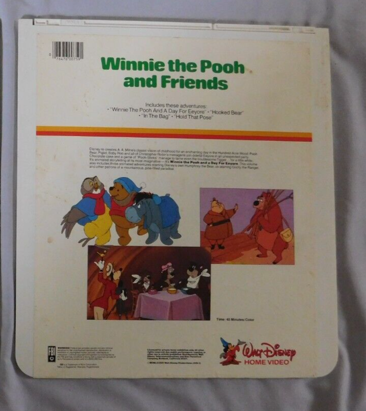 CED VideoDisc Disney Winnie the Pooh and Friends | eBay