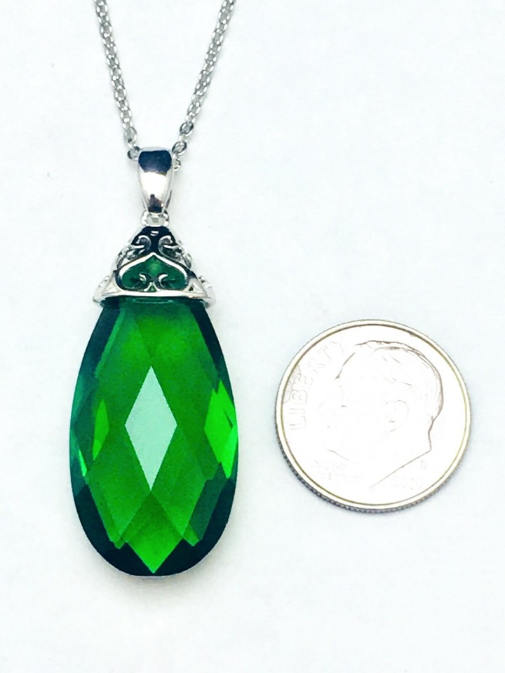 #P4591S 23ct Swiss Blue Helenite Pear Shape Sterling Silver Pendant | eBay