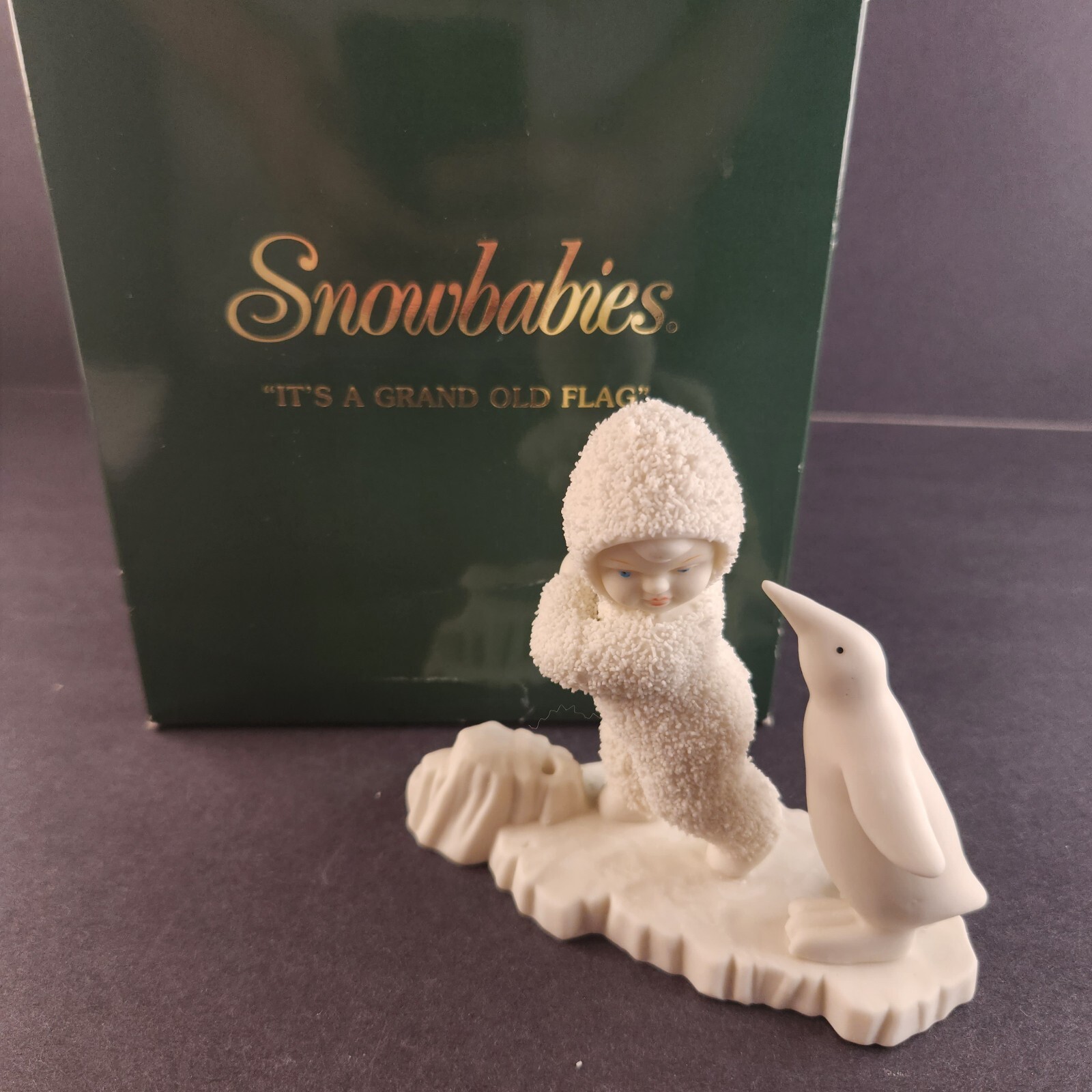 Snowbabies Dept 56 It's A Grand Old Flag 68822 Retired Figurine 6" with ...