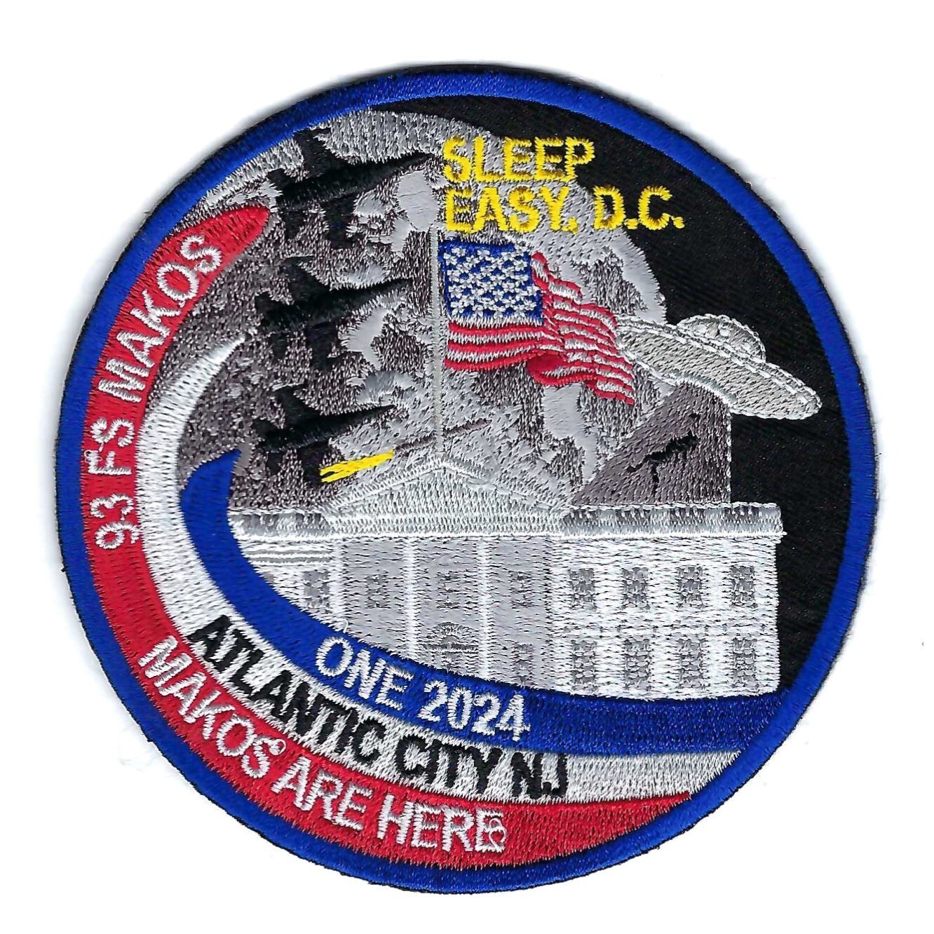 93rd FS 'MAKOS' "SLEEP EASY D.C. MAKOS ARE HERE" F-16 SWIRL patch | eBay