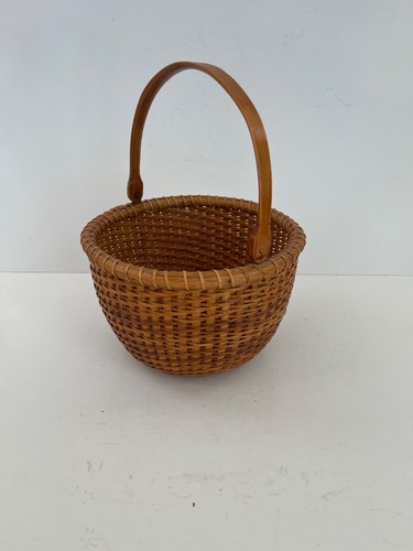 Vintage Winnie Barber Signed 1993 Nantucket Basket 8 Inch Oak Stain ...