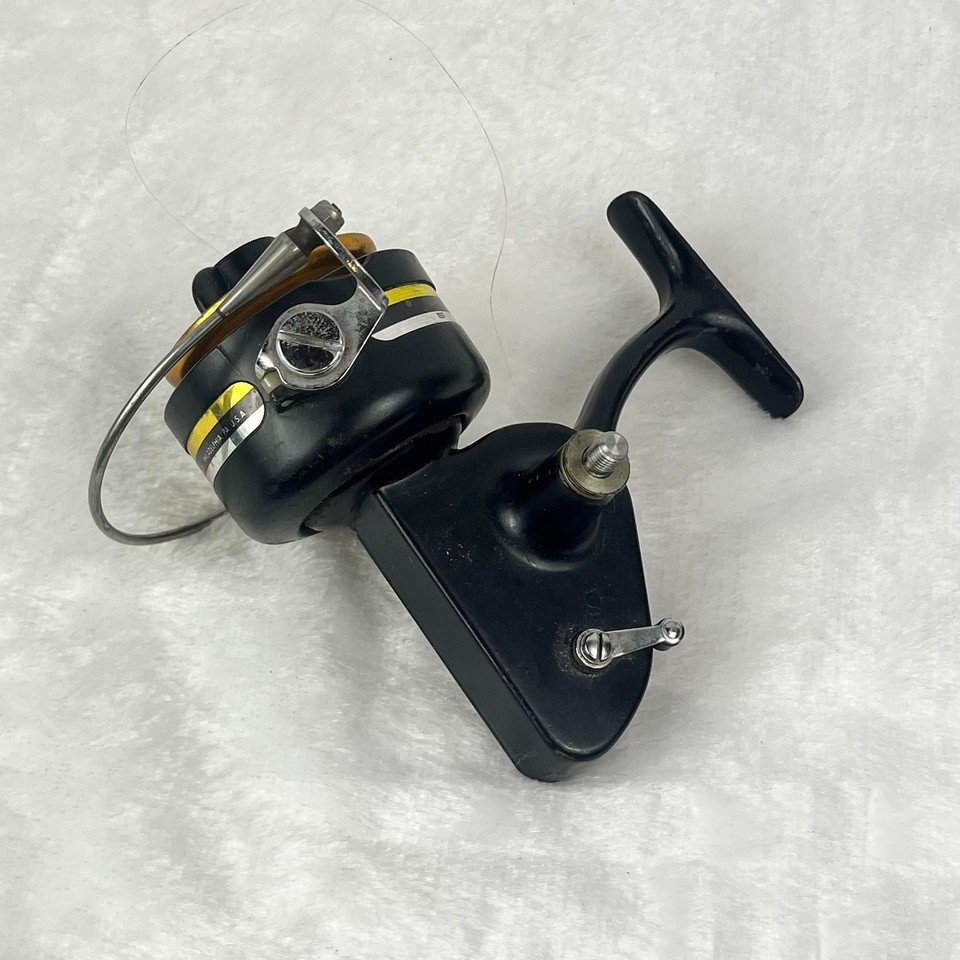 Vintage Penn 712Z Spinning Fishing Reel Black Gold Made in USA ...