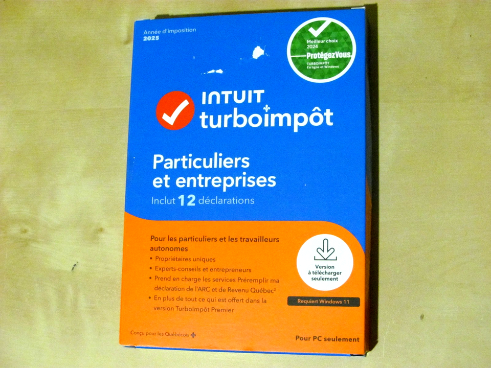 INTUIT TURBOTAX HOME & BUSINESS 2025 for Canada (12 Returns, PC, New ...