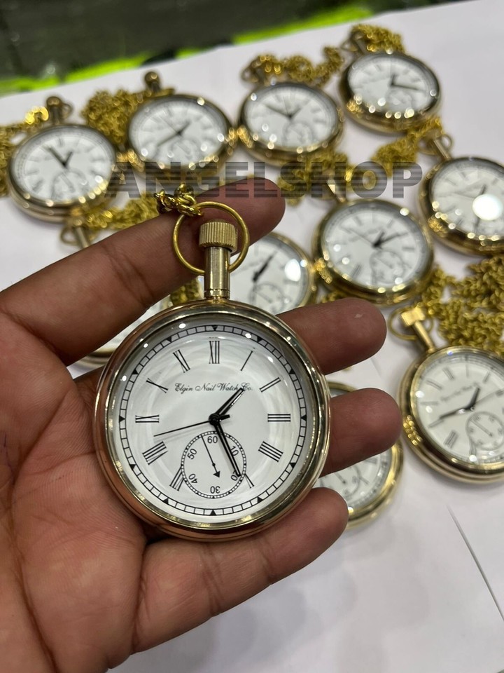 Lot of 12 Antique Brass watch pocket Collectible Brass Pocket Watch ...