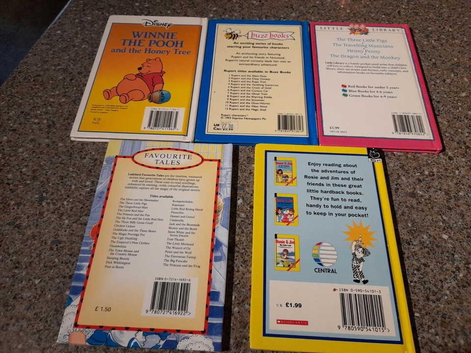x 5 Used Popular Children's Books. Ruppert, Three Little Pigs,Rosie ...
