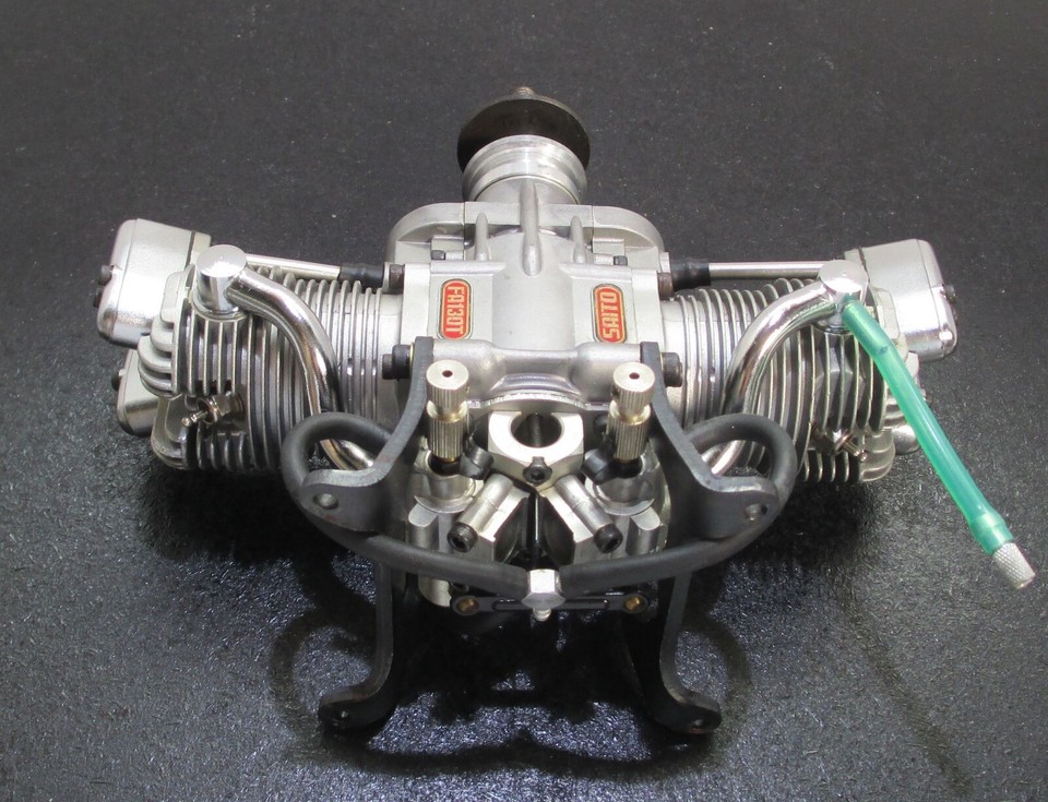 SAITO FA-130T 21.24cc Flat Twin Hemi Head 4 Cycle Glow Engine for R/C ...