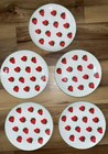 Set Of 5 Rosenthal Netter Japan Strawberry Swiss Dot Plates 8 1/4 Inch ...