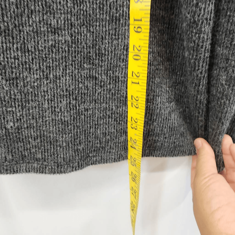 Express Size M Women’s Puff Sleeve Mock Neck Pullover Sweater Dark Gray ...