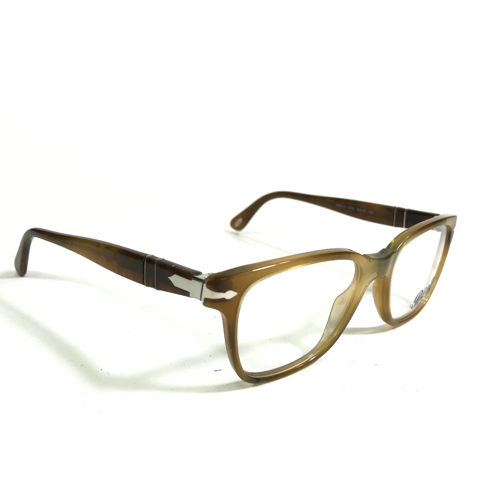 Persol 3003-V 1018 Eyeglasses Frames Clear Olive Brown Square Horn Rim ...