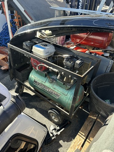 SPEEDAIRE Portable Gas Air Compressor 5.5 HP 90 PSI Honda Engine 4B241 ...