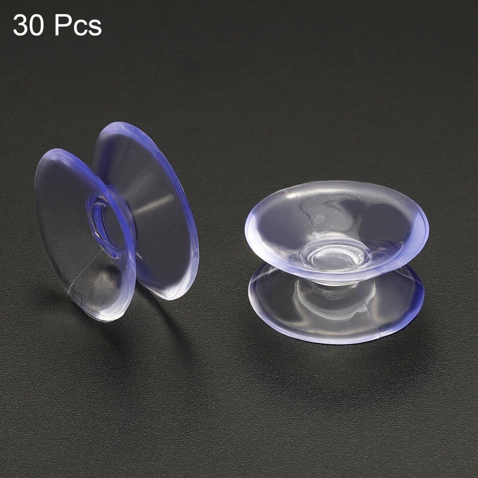 30pcs Glass Table Top Spacers 20mm Dia. PVC Double Sided Suction Cup ...