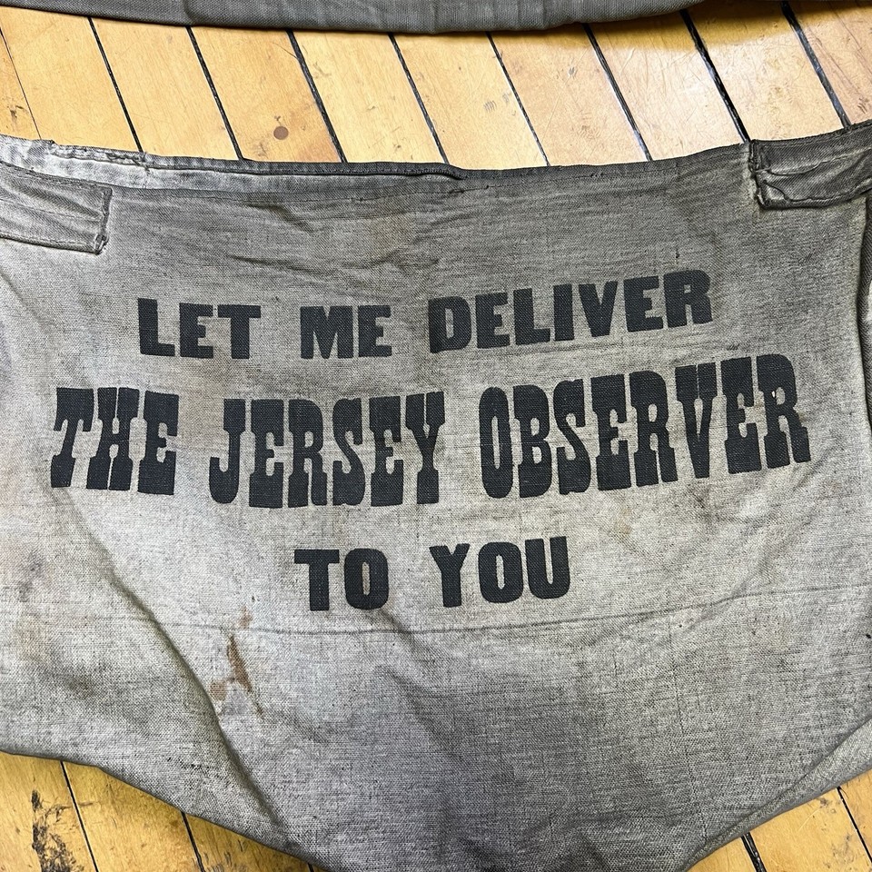 Vintage The New Jersey Observer Canvas Newspaper Delivery Boy Bag Antique Mail | eBay