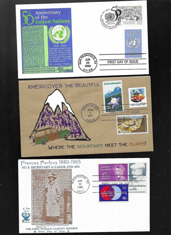 US FDC FIRST DAY COVERS COLLECTION WITH COMBO LOT OF 33 | eBay