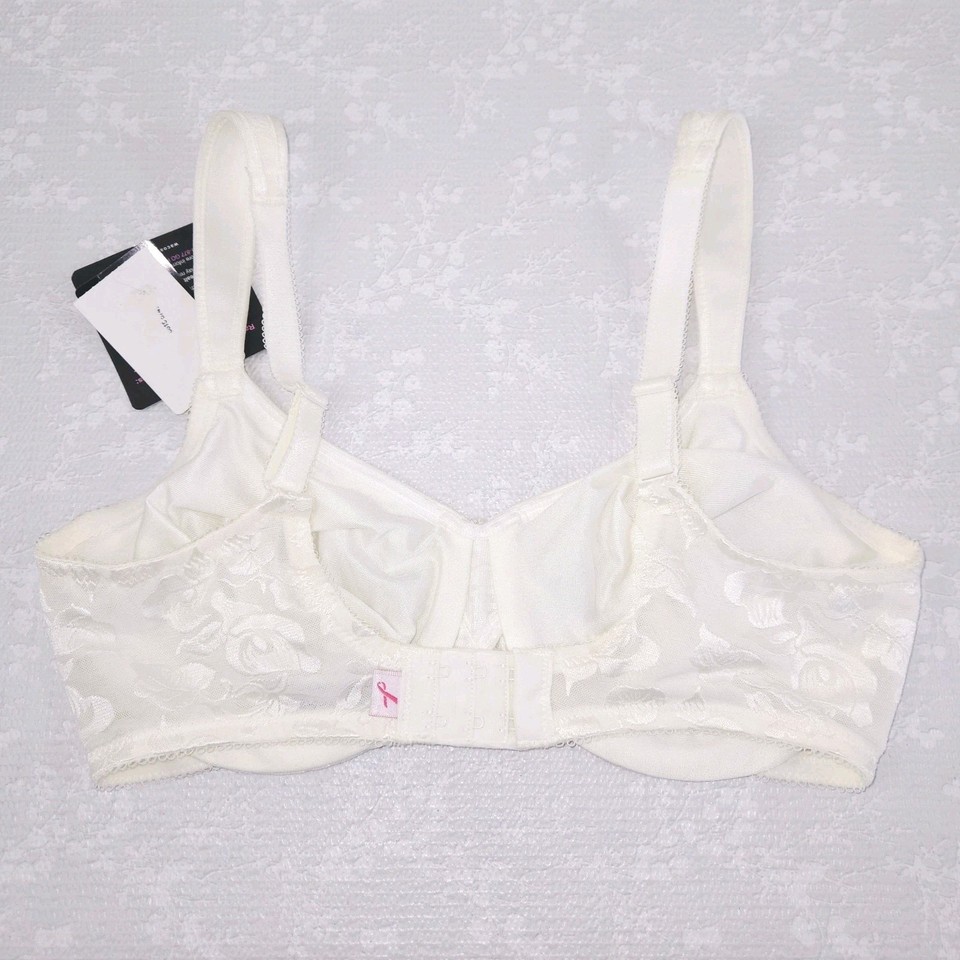 WACOAL Awareness Full Figure Seamless Bra 34D Cream White Floral ...