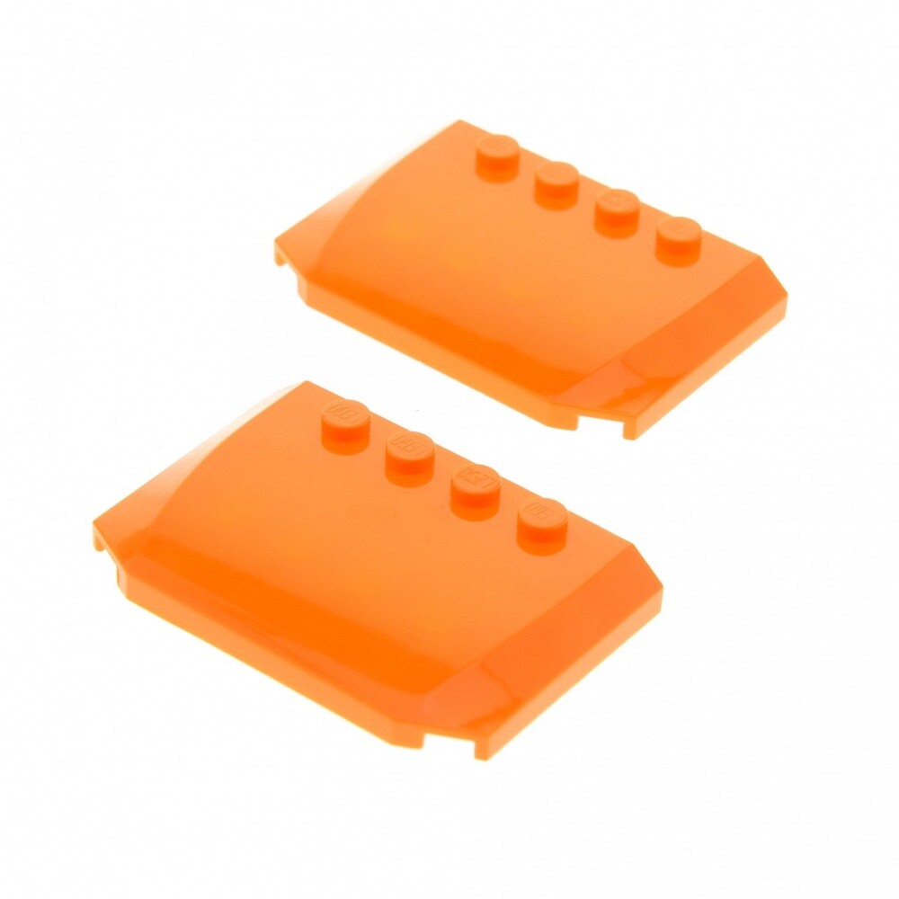 2x LEGO bonnet orange 4x6x2/3 car roof hood 52031 | eBay