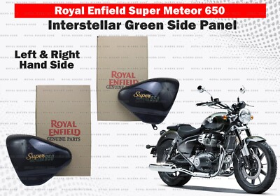 Royal Enfield "Interstellar Green Side Panel Left & Right Side Super ...