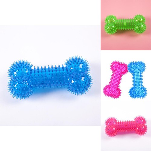 Tpr Dog Toy Durable And Noise-making Pet Chew For Teeth Cleaning Spike Bone Toy | eBay