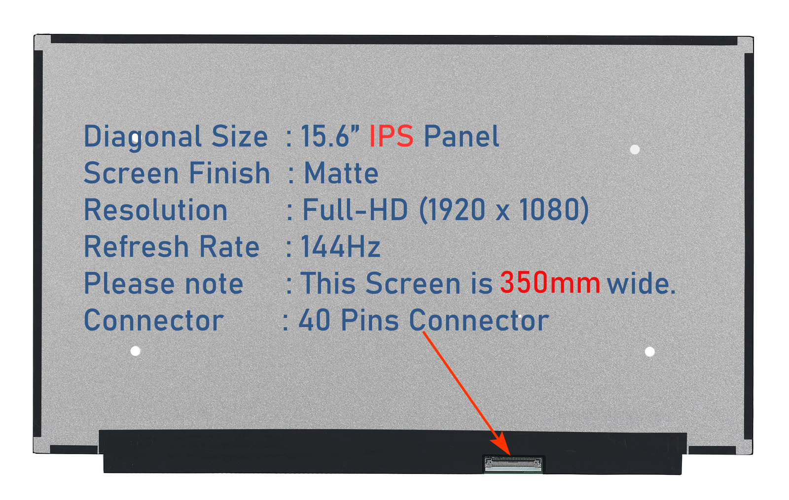 15.6" SCREEN FOR LG LP156WFG-SPP1 FHD MATTE 350MM WIDE DISPLAY | eBay