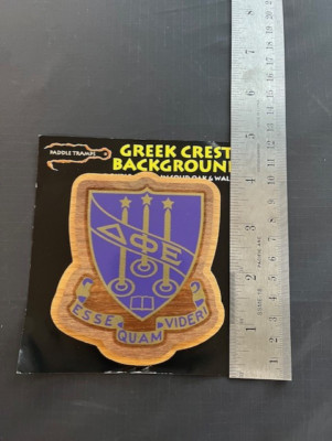 Delta Phi Epsilon Sorority Wood Wooden Crest (4") Double Raised | eBay
