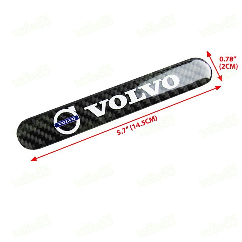 For VOLVO Carbon Car Trunk Side Fenders Door Badge Scratch Guard ...