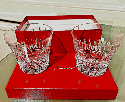 BNIB Baccarat Tumblers! LUXURY. "Everyday Tiara" Crystal Glasses set ...
