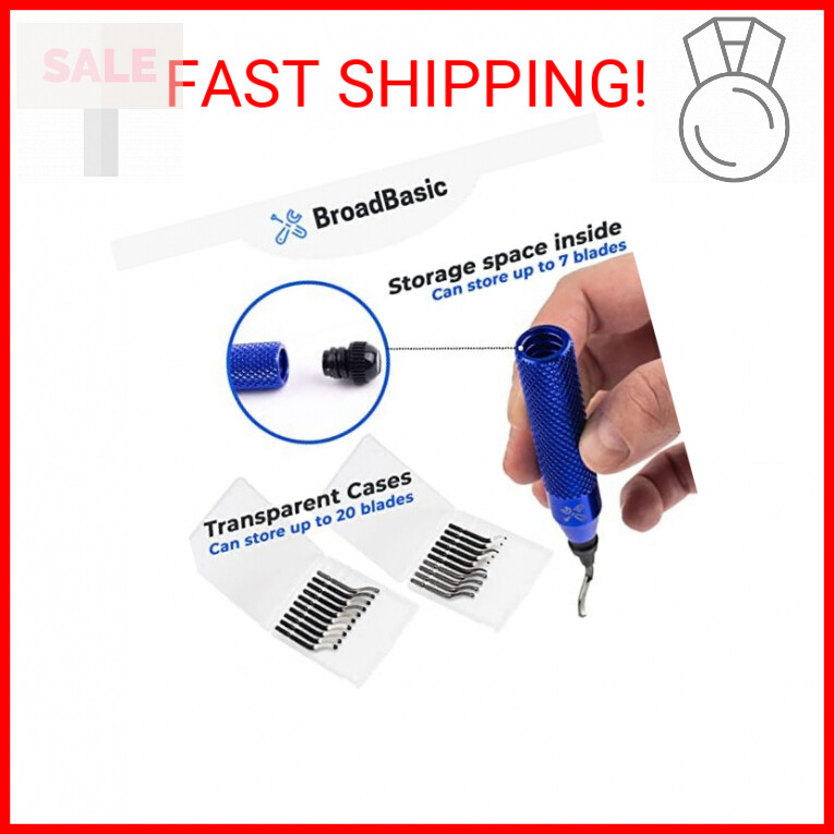 Deburring Tool Kit with 20 High-Speed-Steel Blades | Edge Burr Remove ...