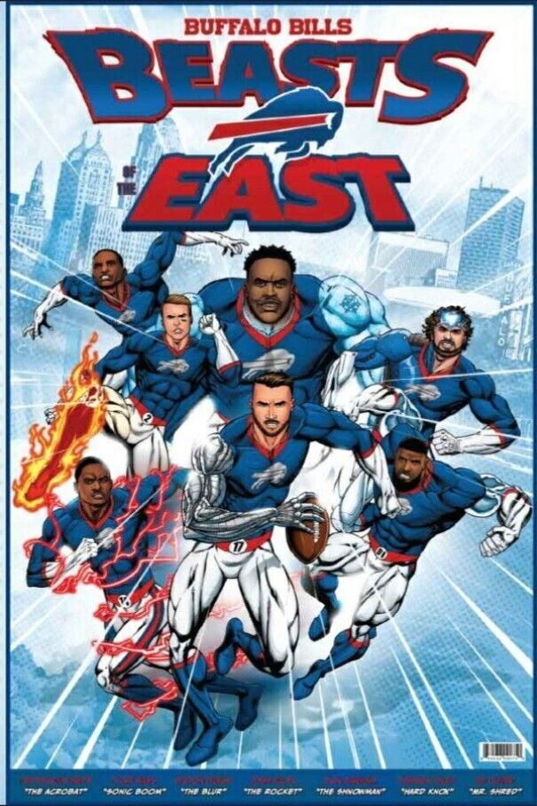 Buffalo Bills Beasts of the East Limited Edition 36" x 24 " Poster Josh ...