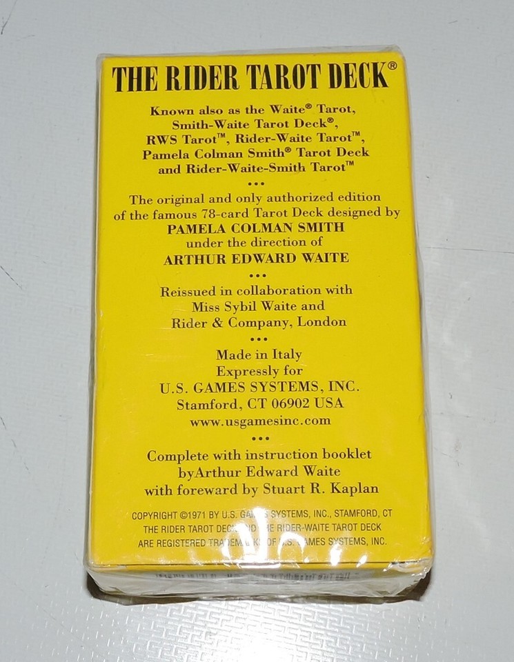 new sealed Rider Tarot Deck Waite 78-card complete full color NIB mint ...