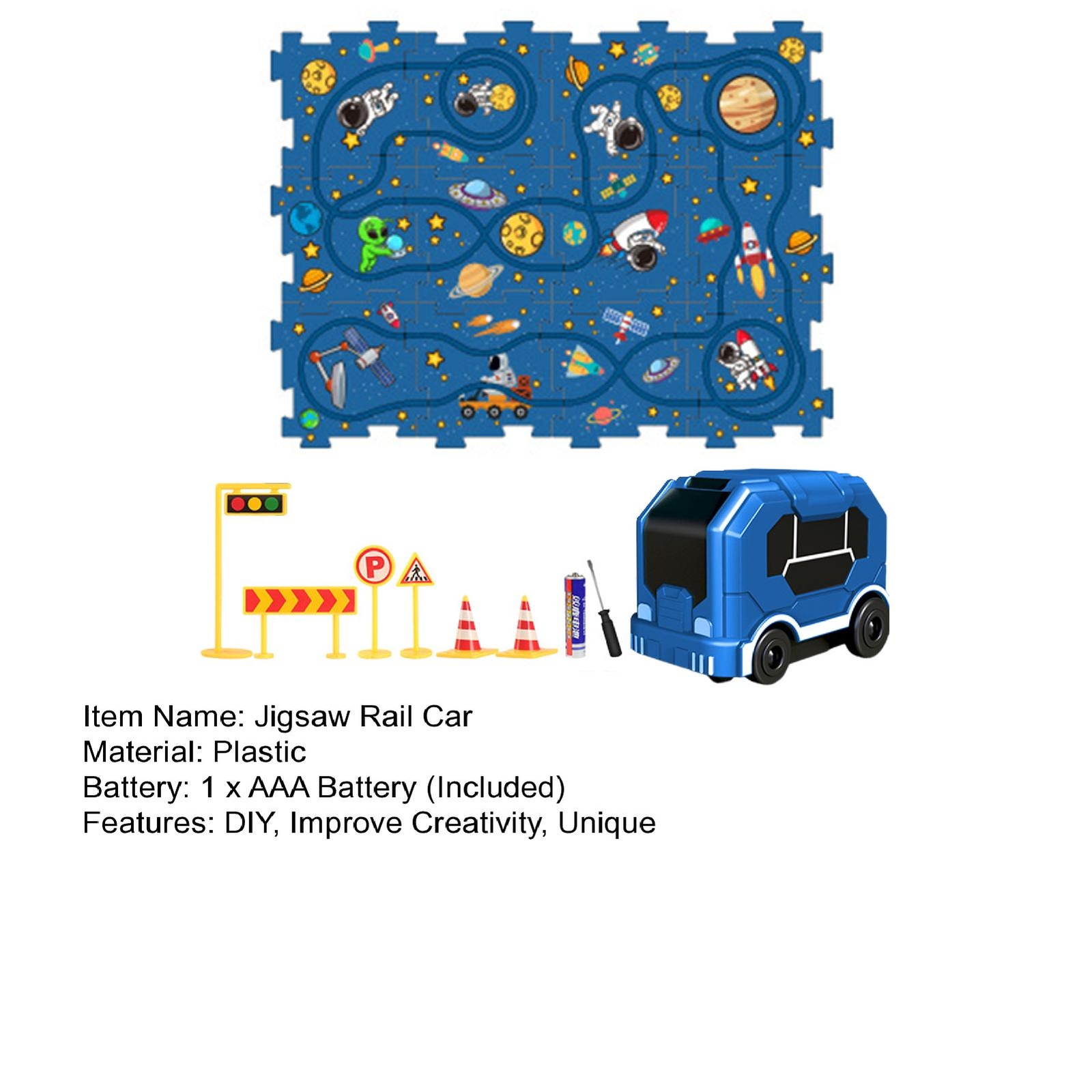 Puzzle Pattern Toy Creative Track Design Exciting Diy City Map Rail Car ...