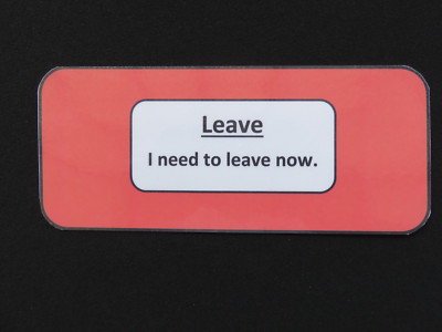 'LEAVE' help guidance card Visual Aid, ADHD, Autism, Classroom ...