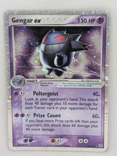 Gengar ex 108/112 Firered & Leafgreen Holo Ultra Rare Pokemon TCG ...